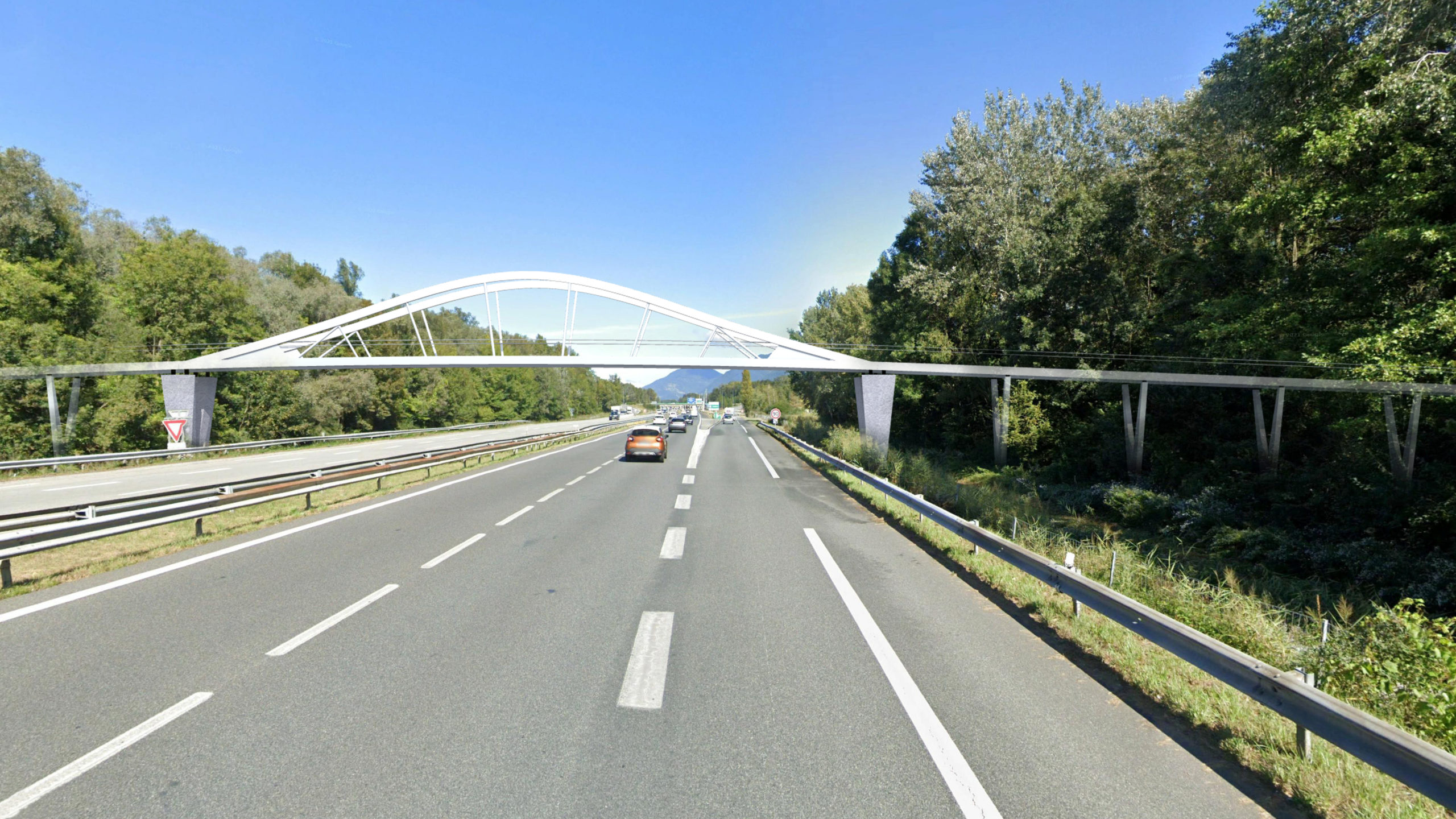 Passerelle de liaison piétons/cycles entre Crolles et Brignoud (38) - OTEIS