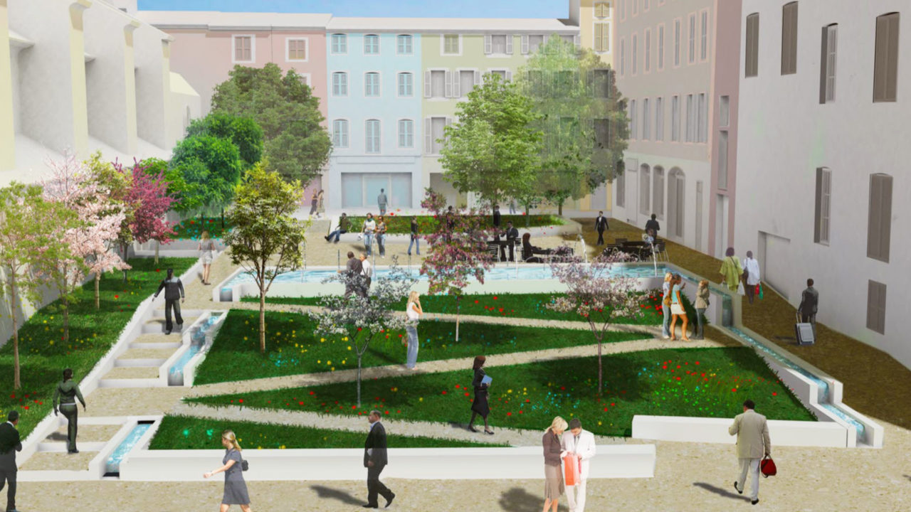 Aménagement des espaces publics "Îlot Vert"- Montélimar (26) - OTEIS